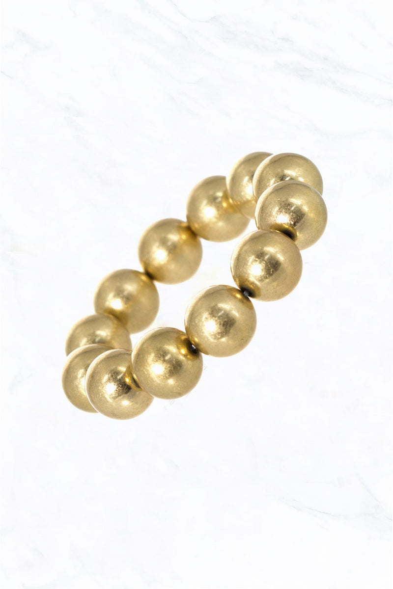 18mm Worn Metal Bold Ball Bracelet – Suzie Q USA