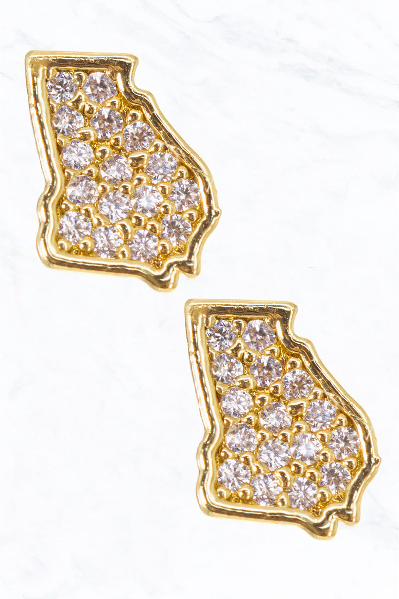 Dainty Georgia State Stud Earrings – Suzie Q USA