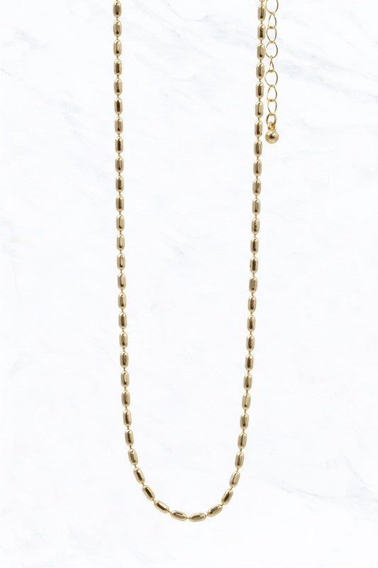 Classic Gold Beaded Chain Necklace – Suzie Q USA