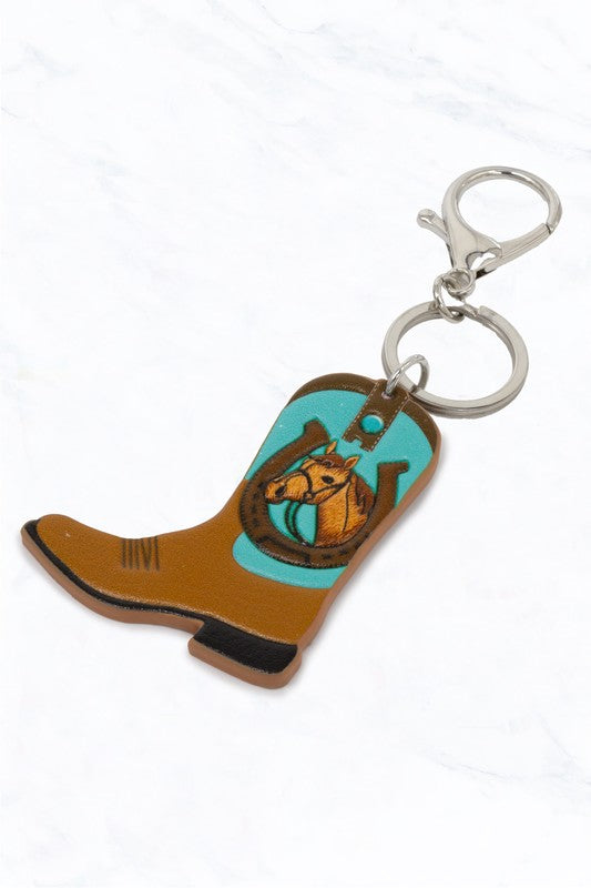 Cowboy Boot Keychain - Horse & Horseshoe – Suzie Q USA