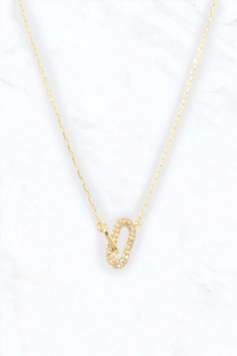 Golden Link Sparkle Necklace – Suzie Q USA