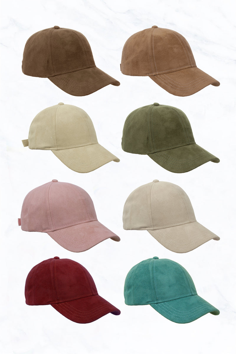CC Suede Baseball Cap – Suzie Q USA