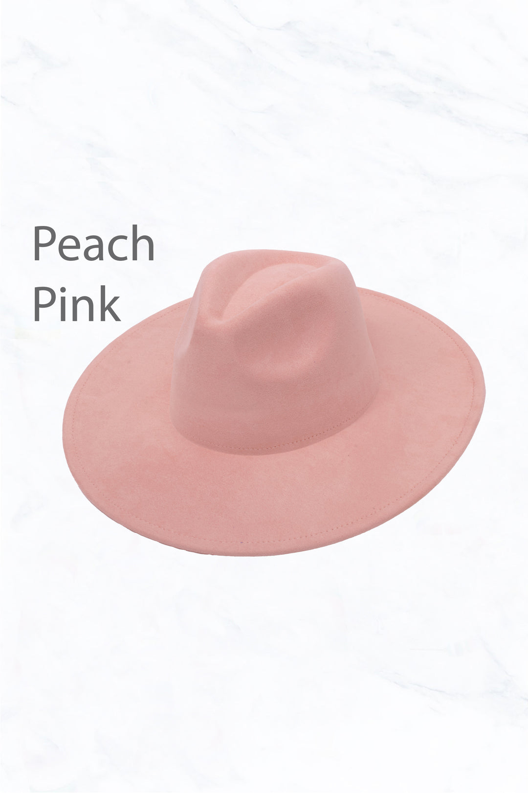 Suede Large Eaves Peach Top Fedora Hat – Suzie Q USA