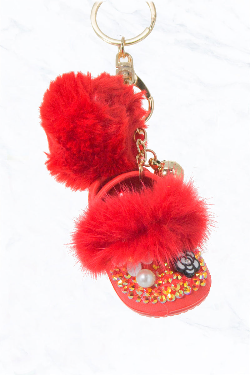 Colorful Slipper Embellished Key Chain – Suzie Q USA