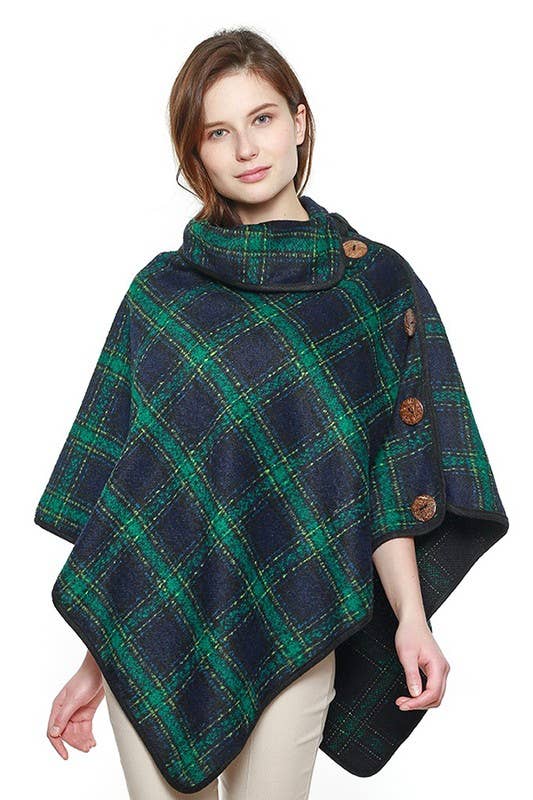 Side Opening Plaid Christmas Poncho – Suzie Q USA