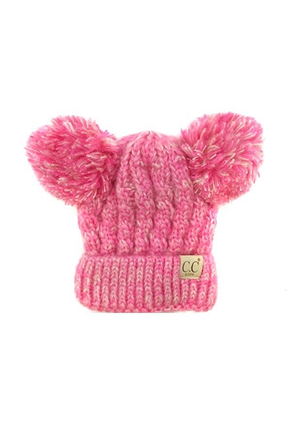 CC Kids' Two Tone With Pom Pom Beanie Hat – Suzie Q USA