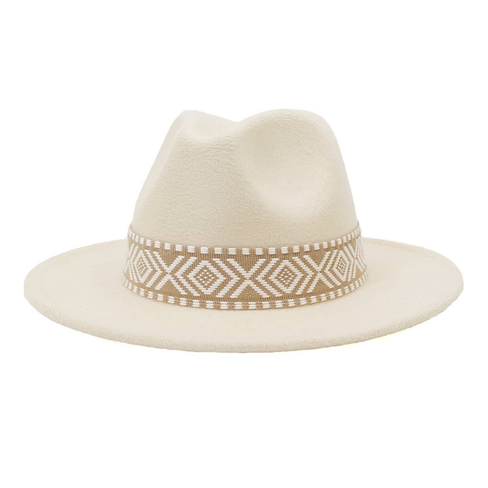 Aztec Belt Retro Flat Fedora Hat – Suzie Q USA