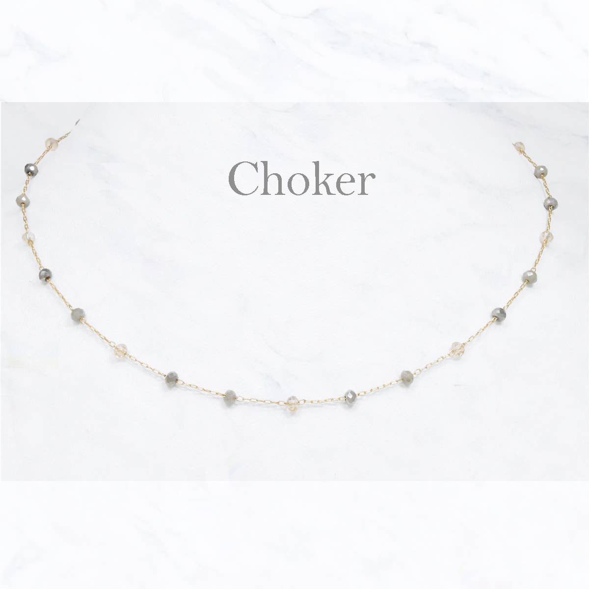 Tiny Glass Bead Chain Pull Through Choker Necklace – Suzie Q USA